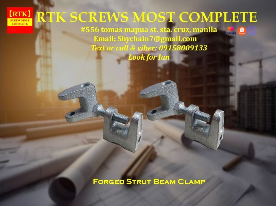 Forged Strut Beam Clamp 45mm, Commercial & Industrial, Construction ...