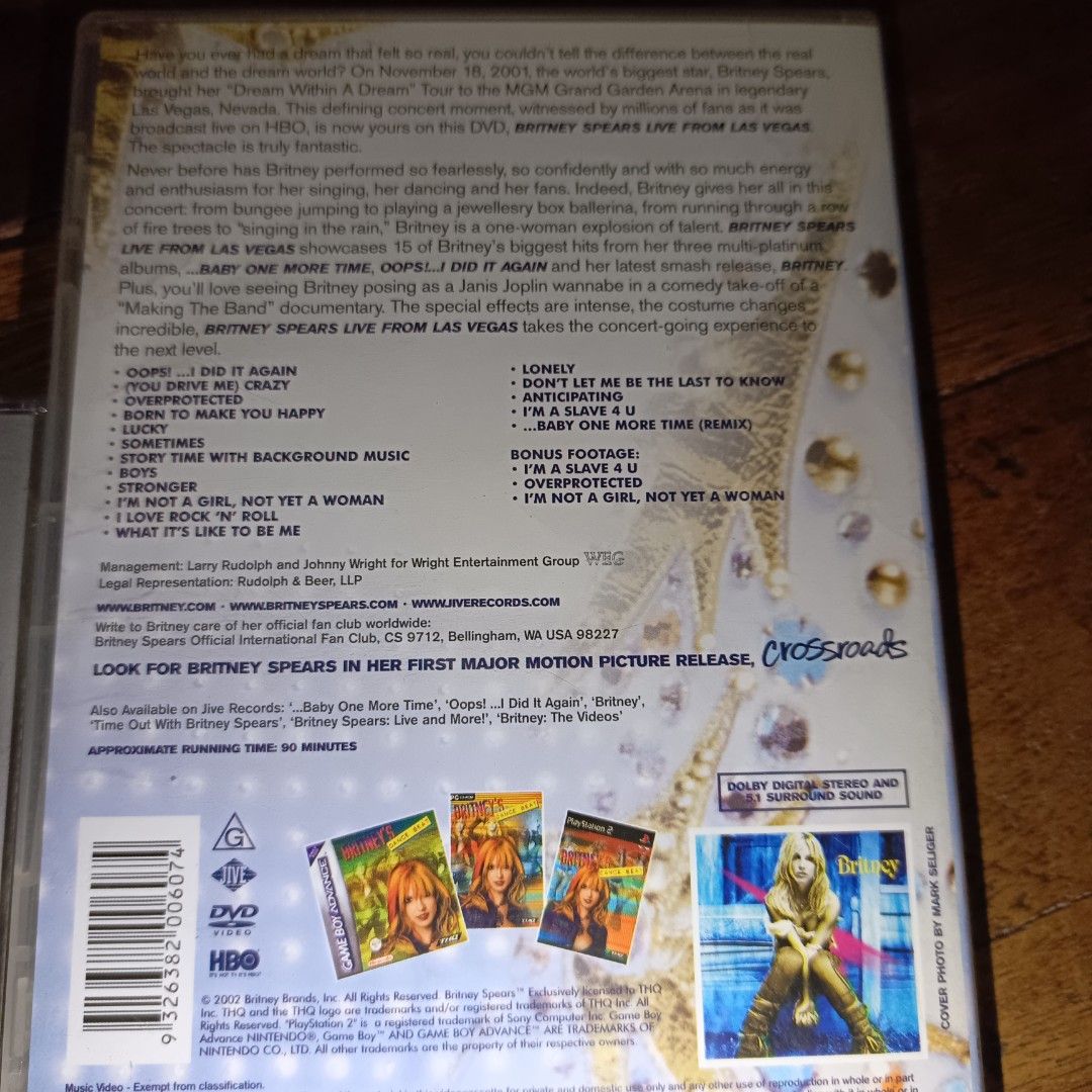 FREE Pre-loved Britney Spears CD DVD Album and Concert, Hobbies & Toys ...