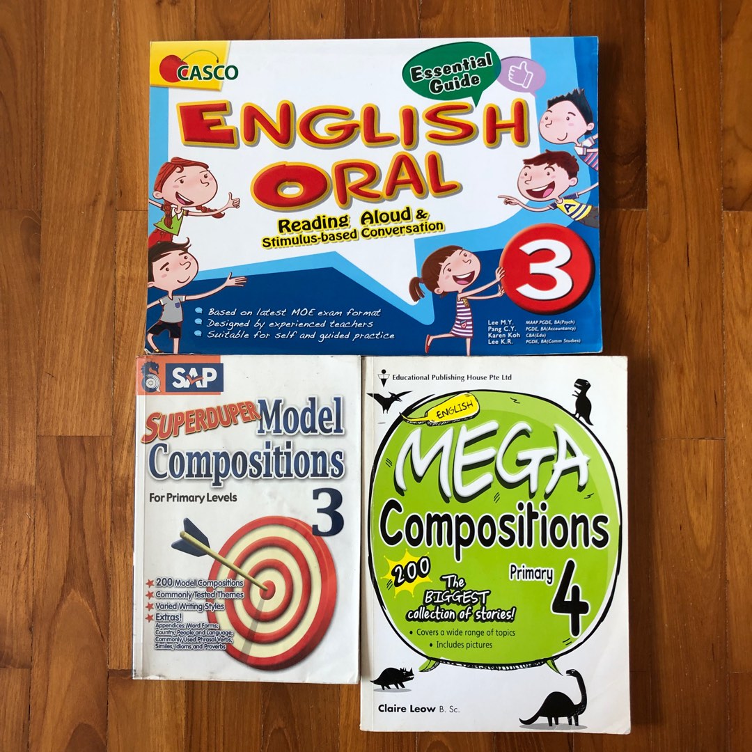 Good condition primary P3 P4 assessment books English model composition ...