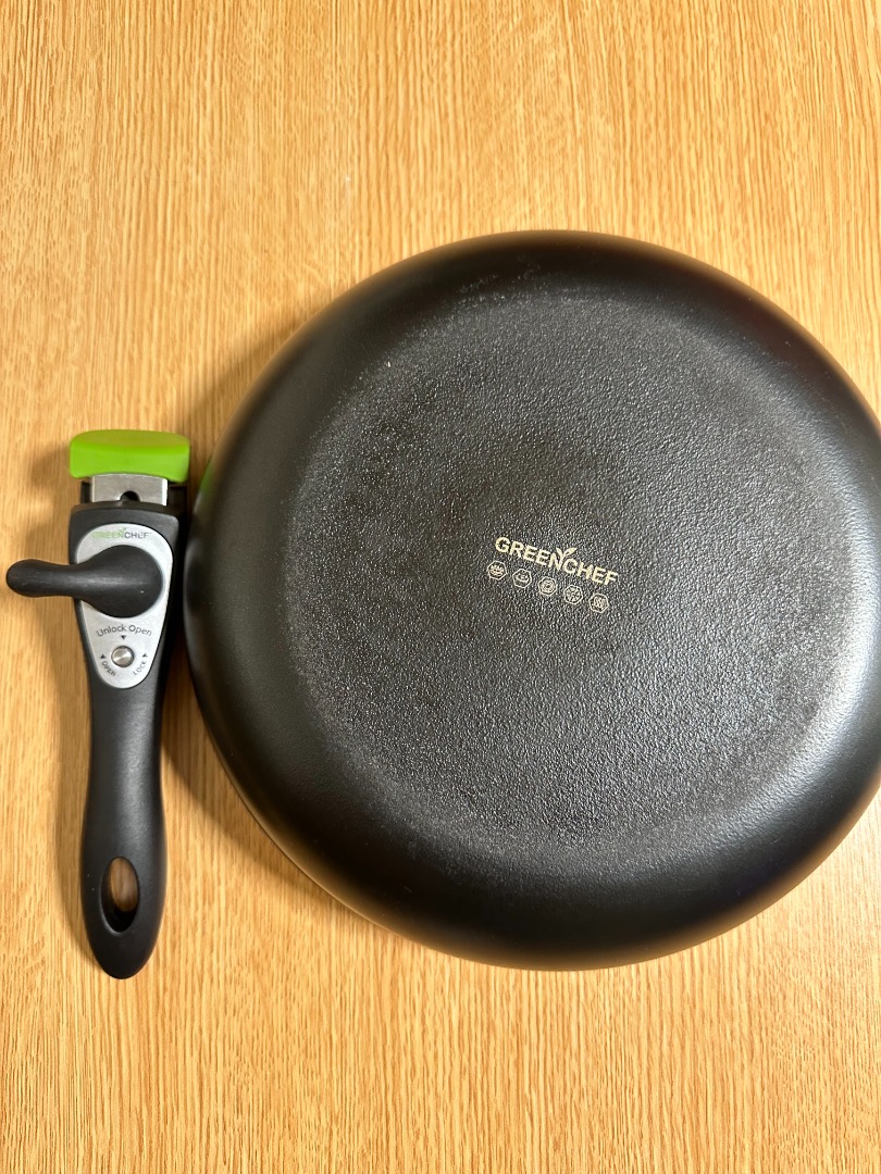 GREEN CHEF 12 inches Ceramic Coated Frying Pan, Furniture & Home Living ...