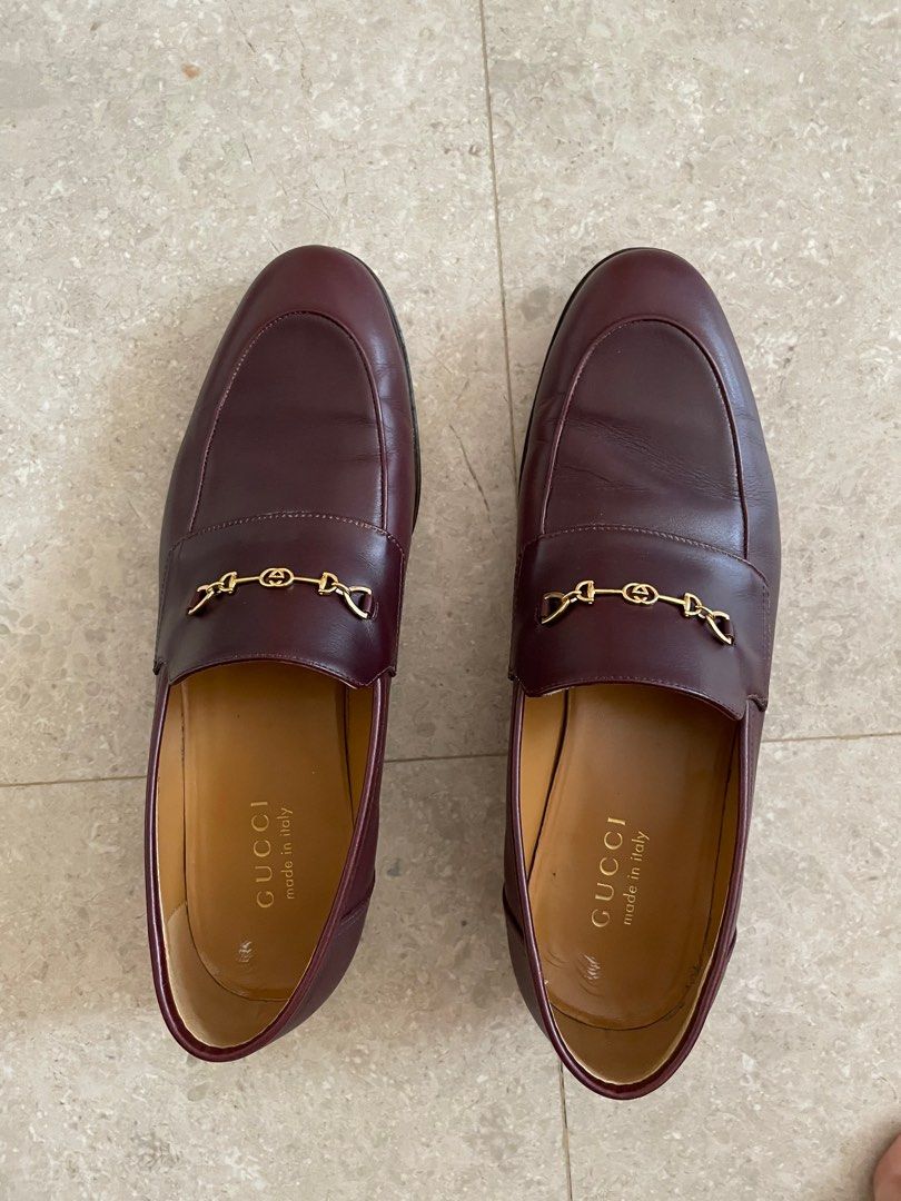 Gucci burgundy loafers, Men's Fashion, Footwear, Casual shoes on Carousell