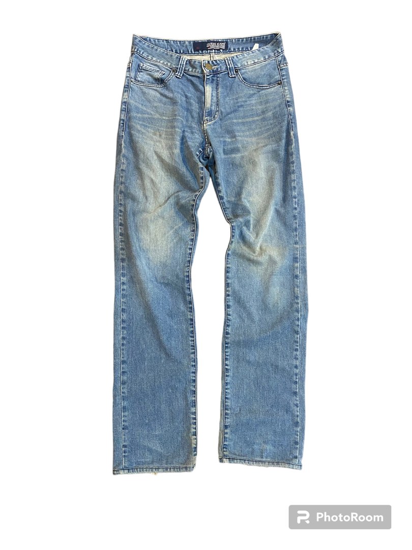 Guess Light wash slim fit Denim, Men's Fashion, Bottoms, Jeans on Carousell