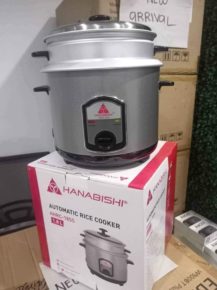 Hanabishi 1.8L Automatic Rice Cooker With Steamer HHRC-18SS, TV & Home ...