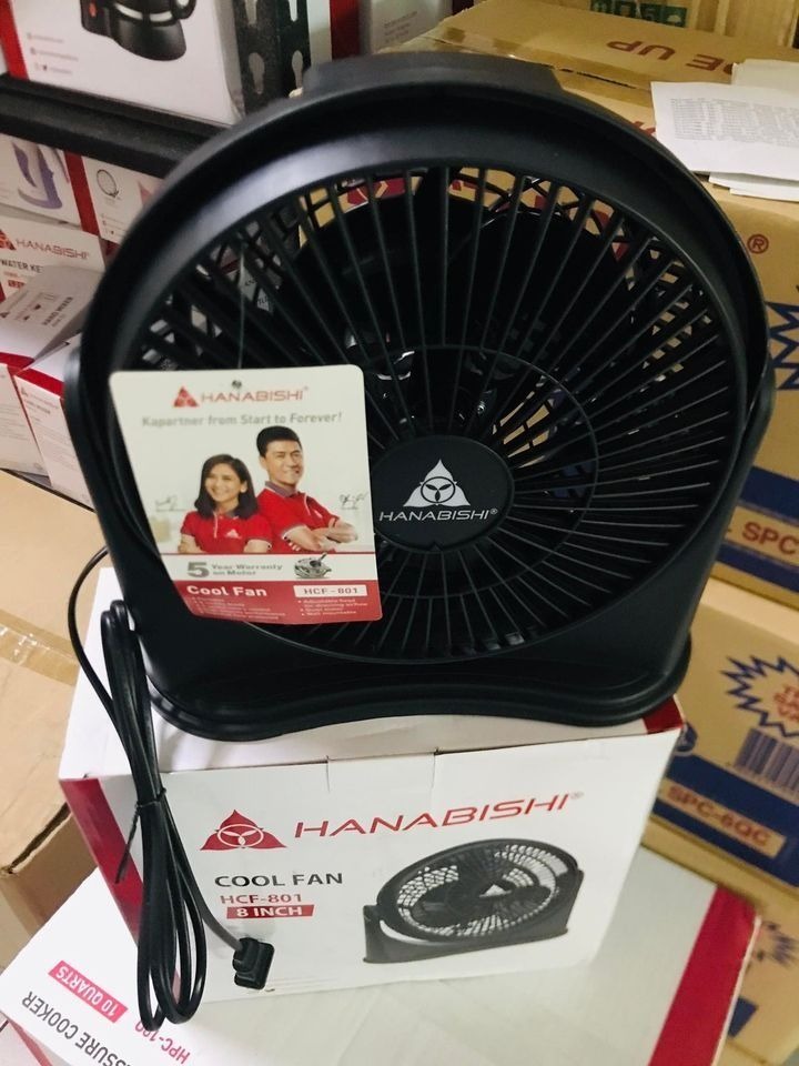 Hanabishi 8 Electric Desk Fan CoolFan8T HCF-801 Black, Furniture & Home ...
