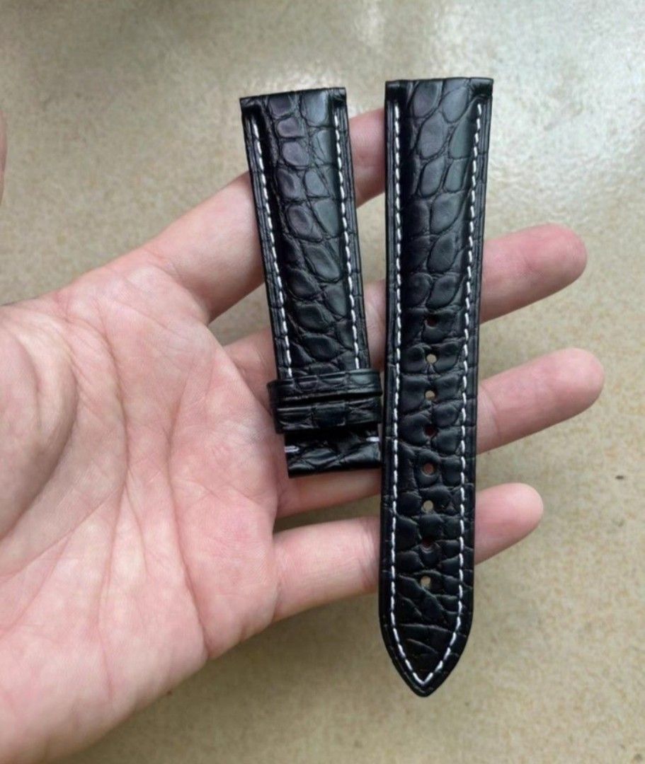 Handmade Bespoke Genuine Crocodile Skin Watch Strap for 20mm or 22mm ...