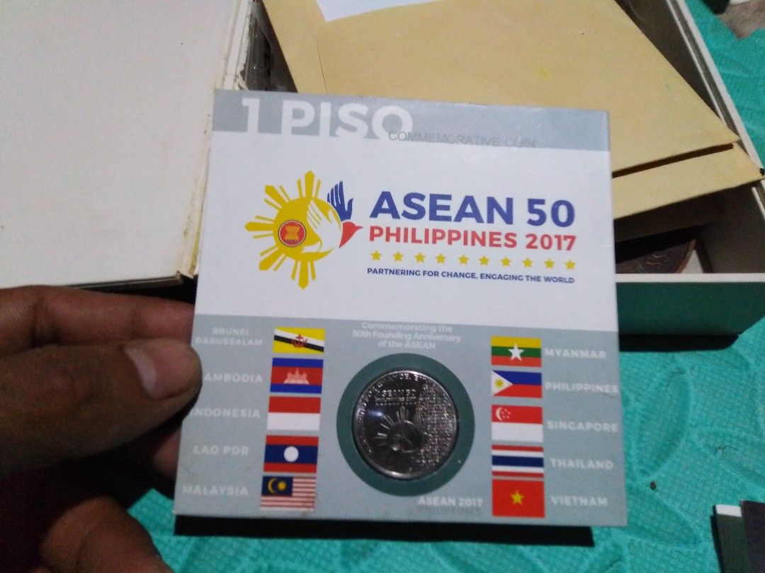 HARD TO FIND ASEAN 1 PISO COMMEMORATIVE COINS IN BLISTER PACK BSP ...