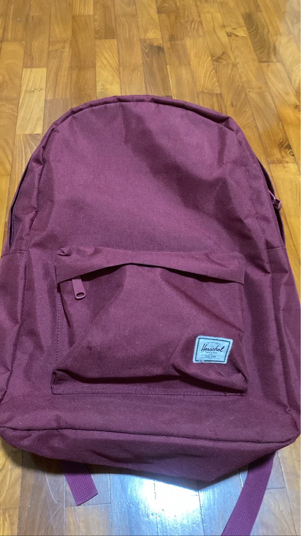 Herschel Maroon Backpack, Women's Fashion, Bags & Wallets, Backpacks on ...