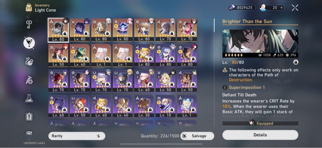 Honkai Star Rail HSR TL 70 + Genshin AR60 (Asia), Video Gaming, Video ...