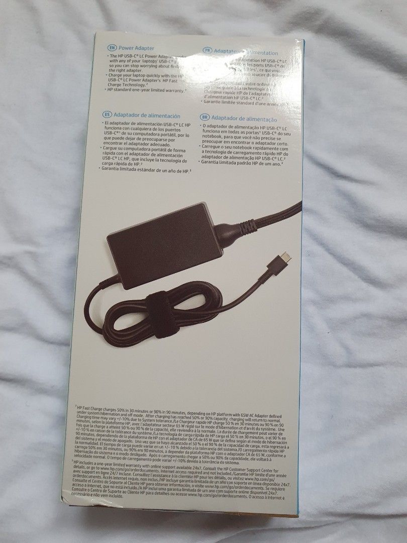 HP 65 W USB-C LC Power Adapter, Computers & Tech, Parts & Accessories ...