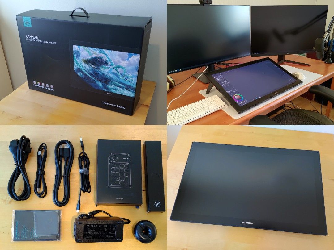 Huion Kamvas pro 24 4k Drawing Tablet, Mobile Phones & Gadgets, Tablets ...