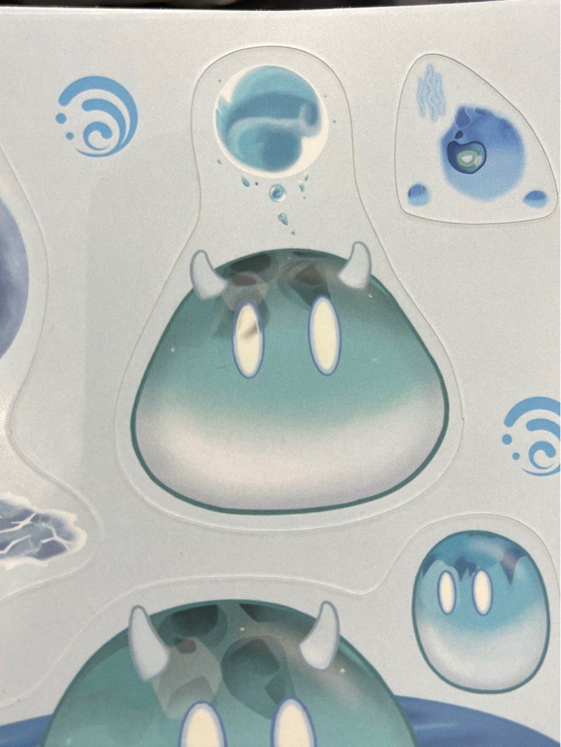 Hydro Slime Sticker Sheet Genshin Impact, Hobbies & Toys, Memorabilia ...