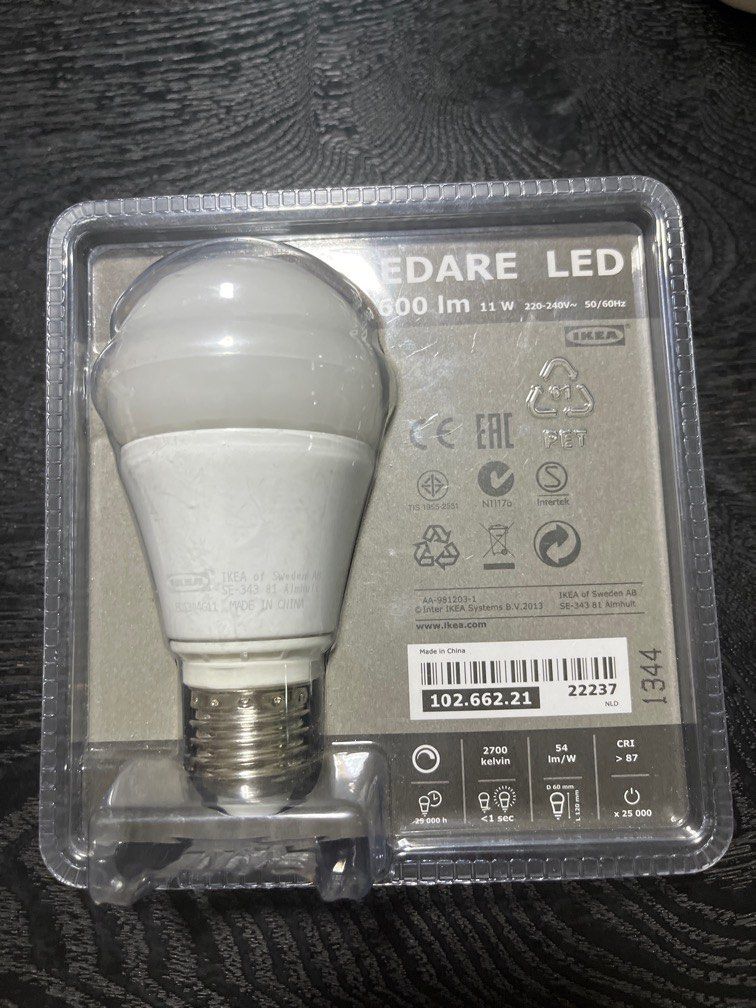 IKEA LED light bulb, Furniture & Home Living, Lighting & Fans, Lighting ...
