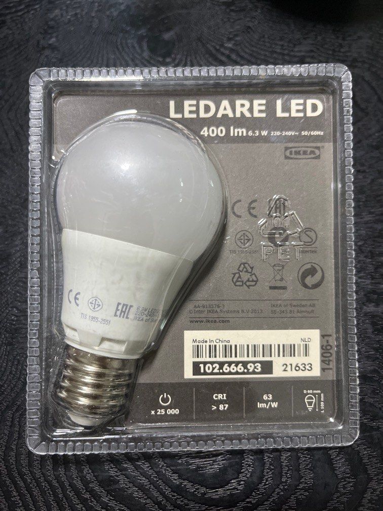 IKEA LED light bulb, Furniture & Home Living, Lighting & Fans, Lighting ...