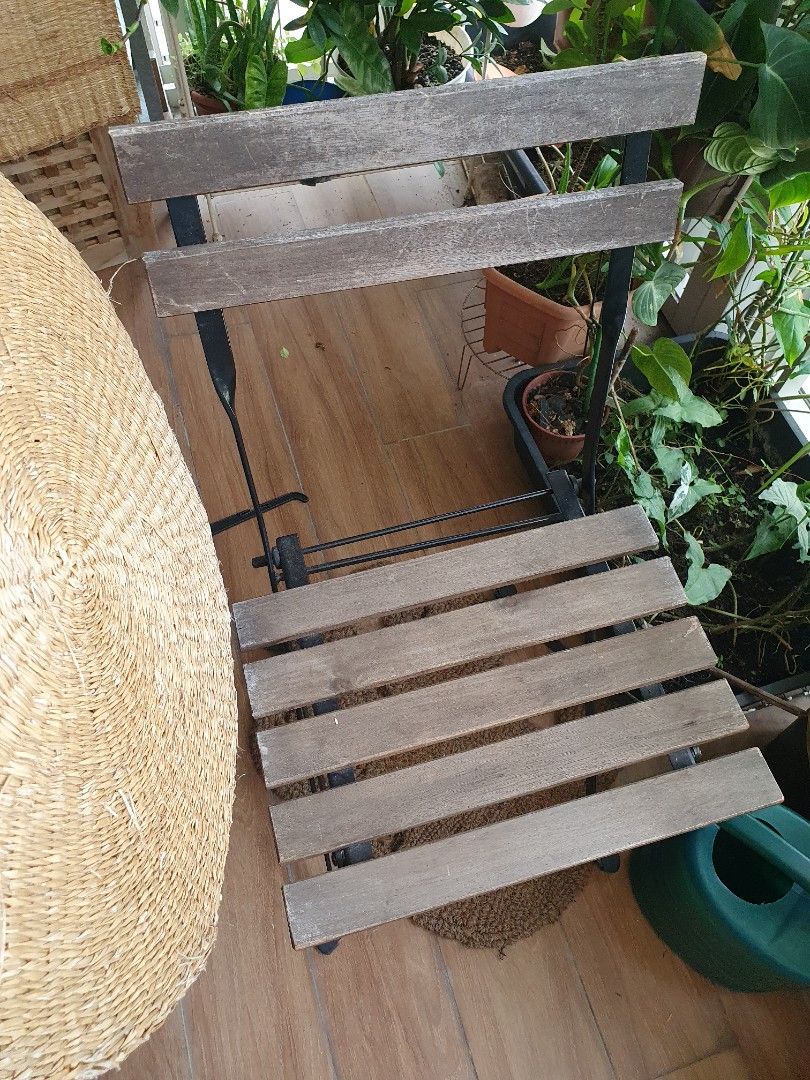 Ikea Tarno outdoor table and 2 chairs with free rattan mats, Furniture ...