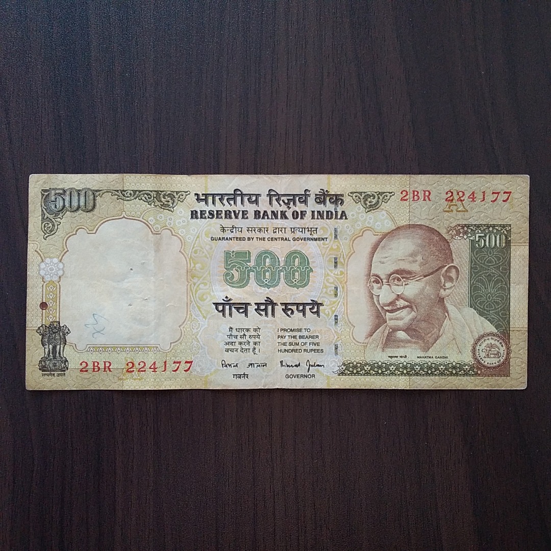 India 500 Rupees (old) banknote, Hobbies & Toys, Memorabilia ...