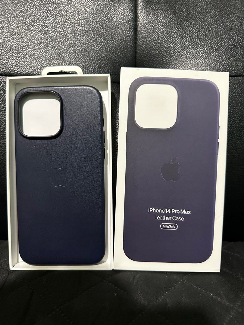 iPhone 14 Pro Max Leather Case- Ink, Mobile Phones & Gadgets, Mobile & Gadget Accessories, Cases ...