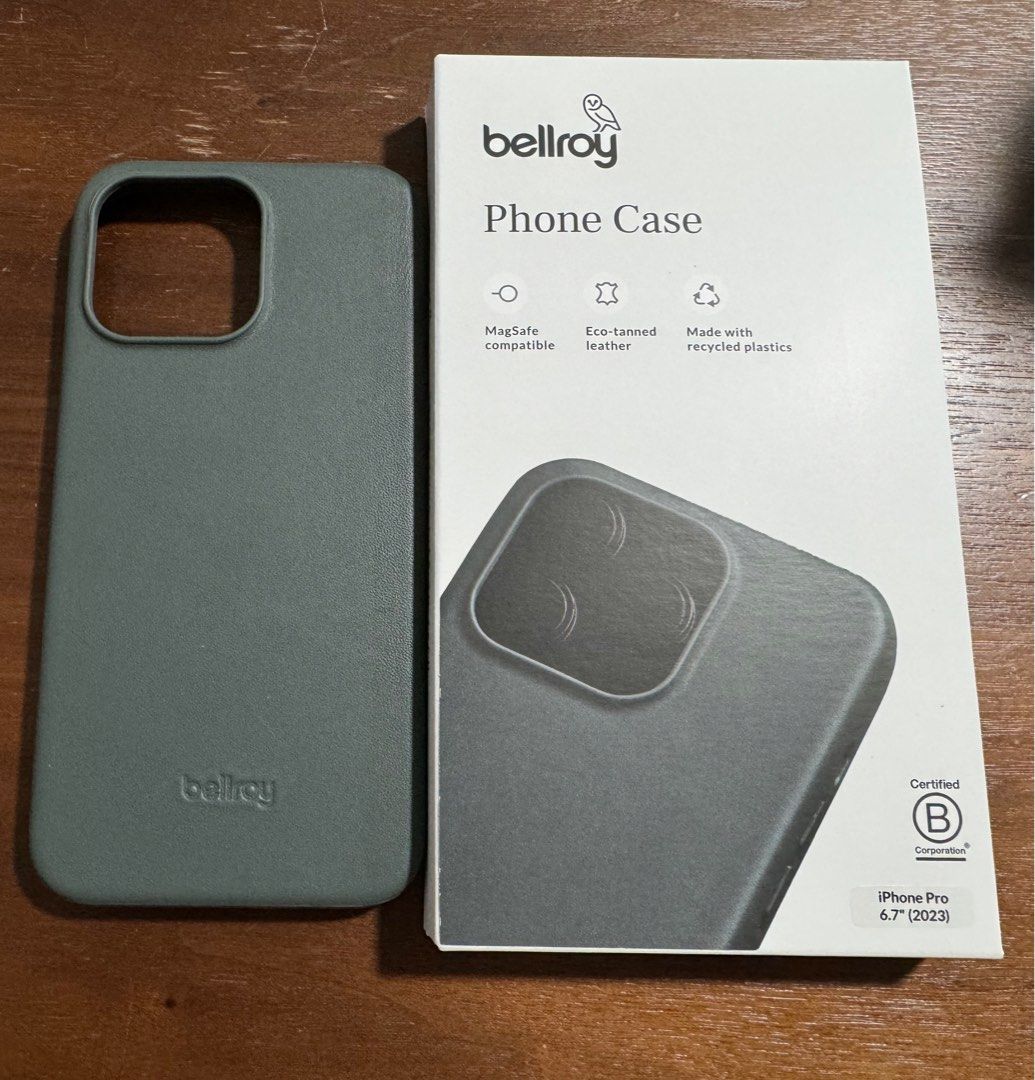 iPhone 15 Pro Max Bellroy Leather Case Everglade, Mobile Phones ...