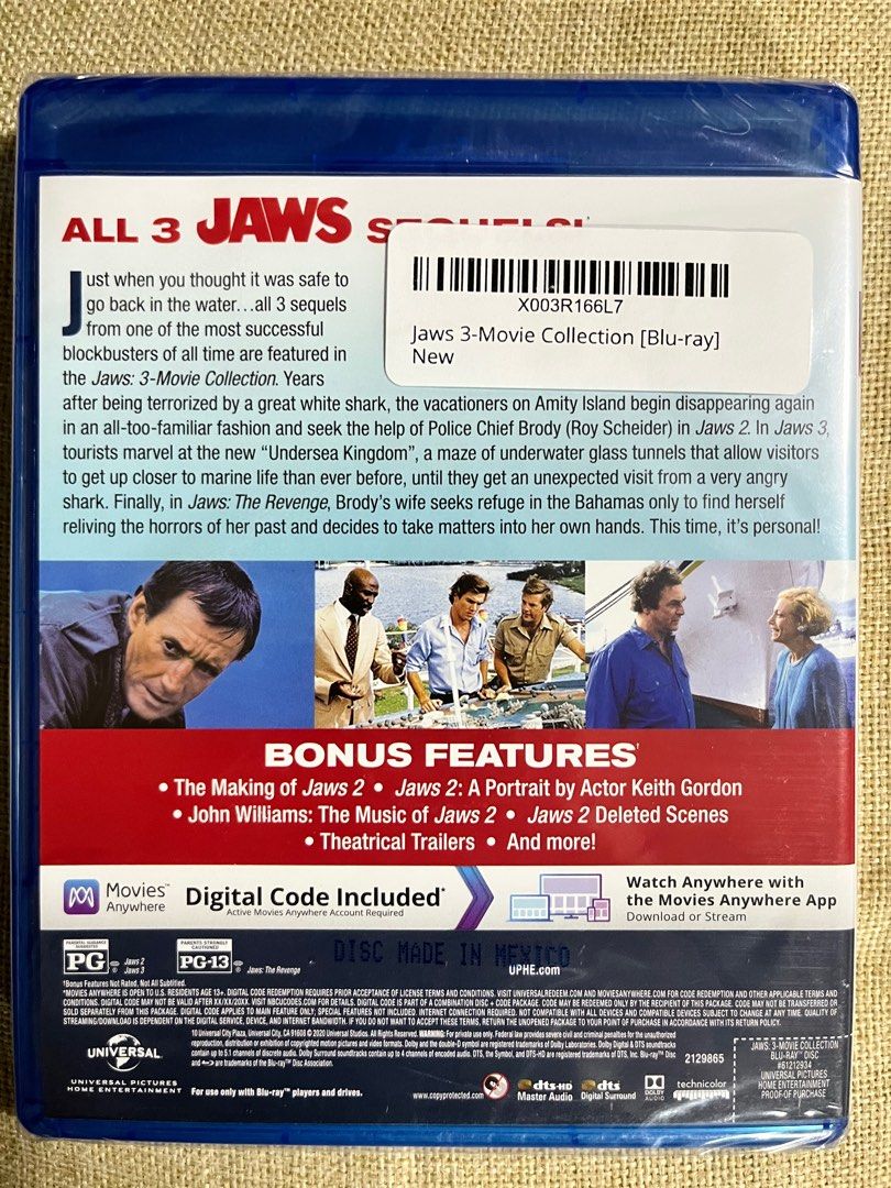 Jaws 3 movie collection, Hobbies & Toys, Music & Media, CDs & DVDs on ...
