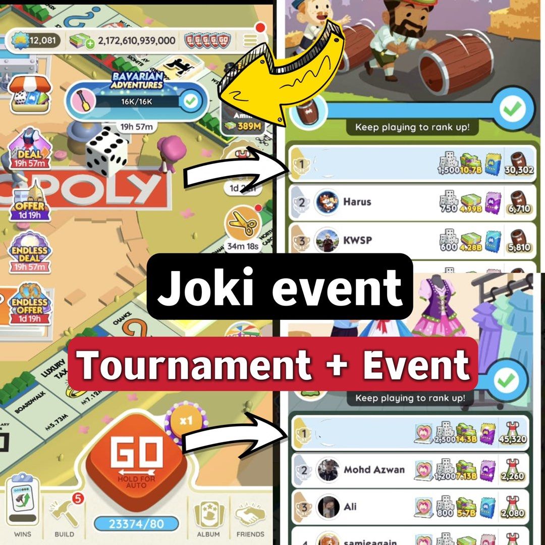 Joki Event 1k dadu MonopolyGo, Video Gaming, Gaming Accessories, In ...