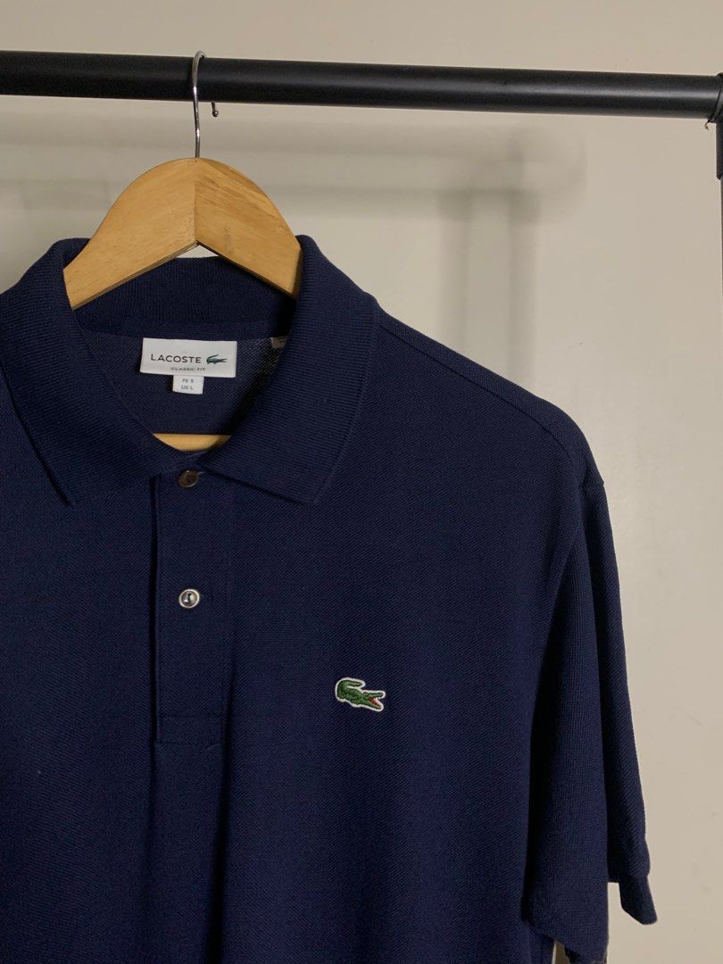 Lacoste Navy Blue Polo, Men's Fashion, Tops & Sets, Tshirts & Polo ...