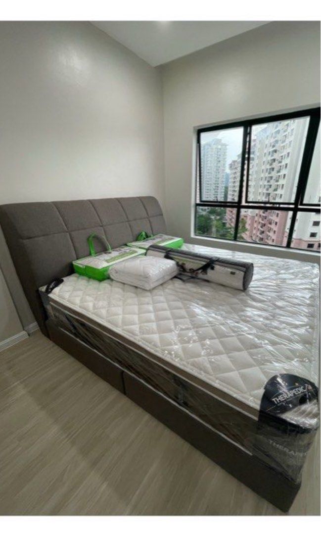 Lightly Used King Size Bed Frame ONLY, Furniture & Home Living ...