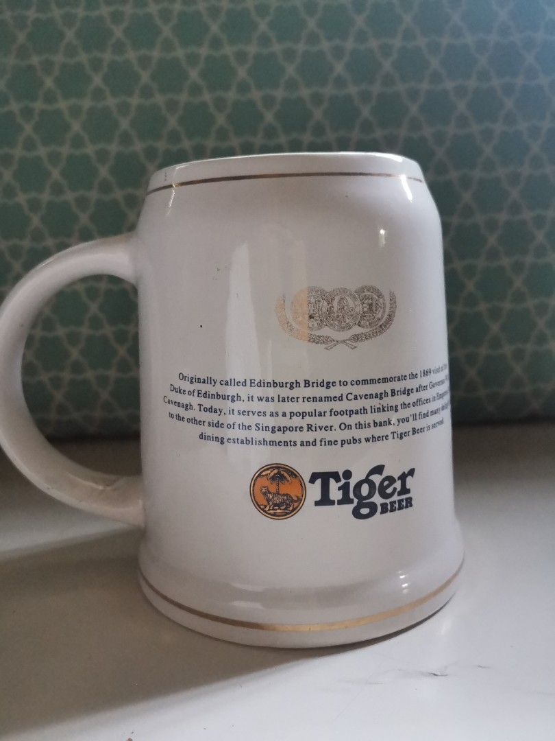 Limited edition Tiger beer mug with Historical scene, Hobbies & Toys ...