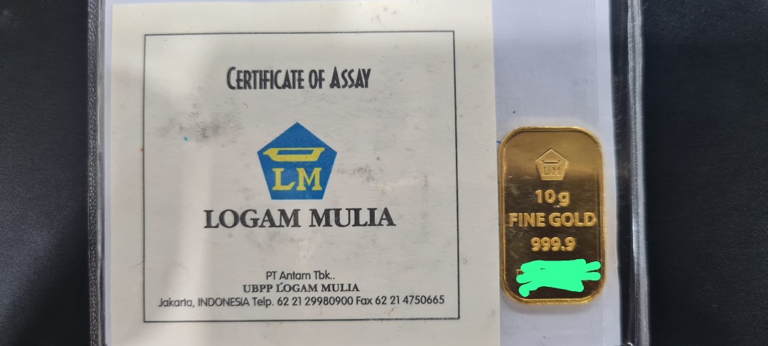Logam Mulia Gold Bar - Circulated in good condition - 10 g, Hobbies ...
