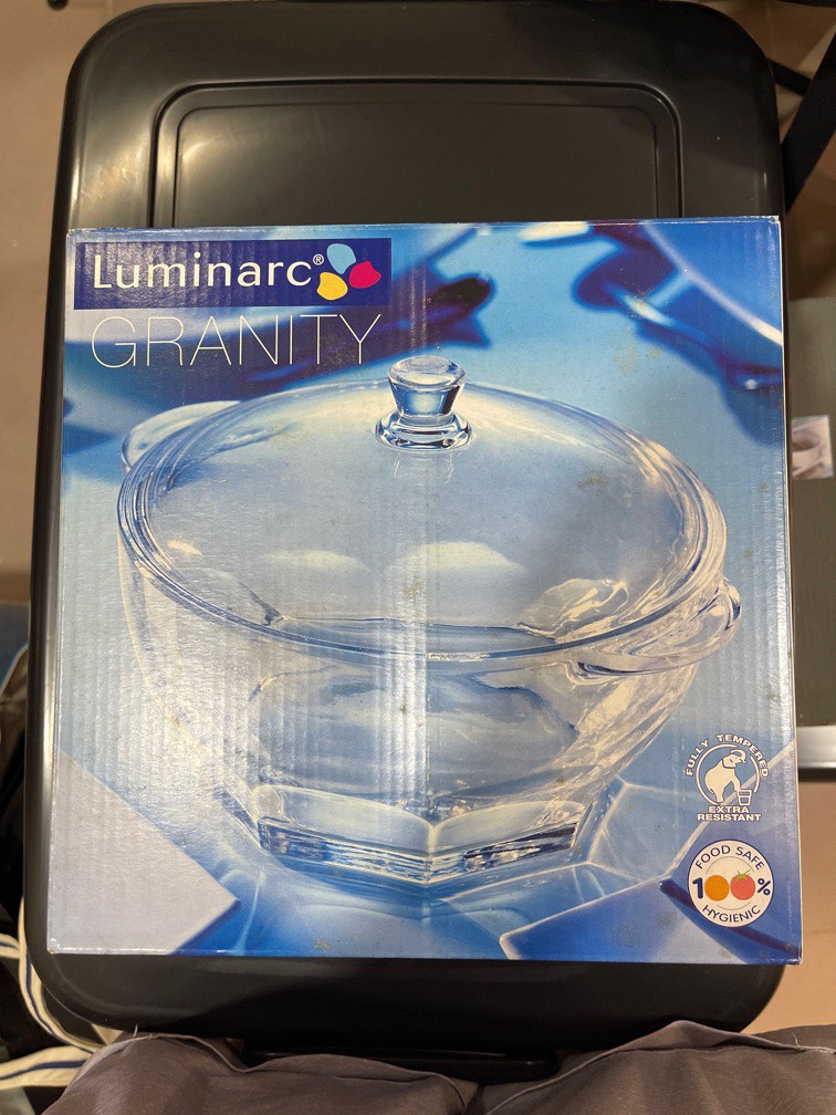 Luminarc serving pot with lid, Furniture & Home Living, Kitchenware ...
