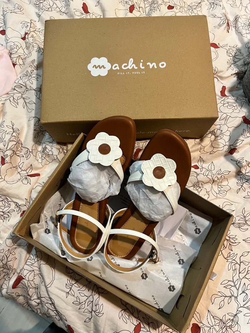 Machino Lovely Lily (WHITE), Women's Fashion, Footwear, Sandals on ...