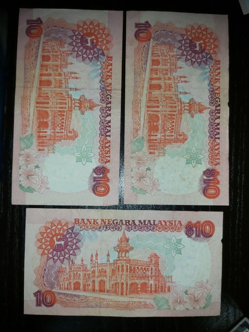 Malaysia ten ringgit - 3pieces, Hobbies & Toys, Memorabilia ...