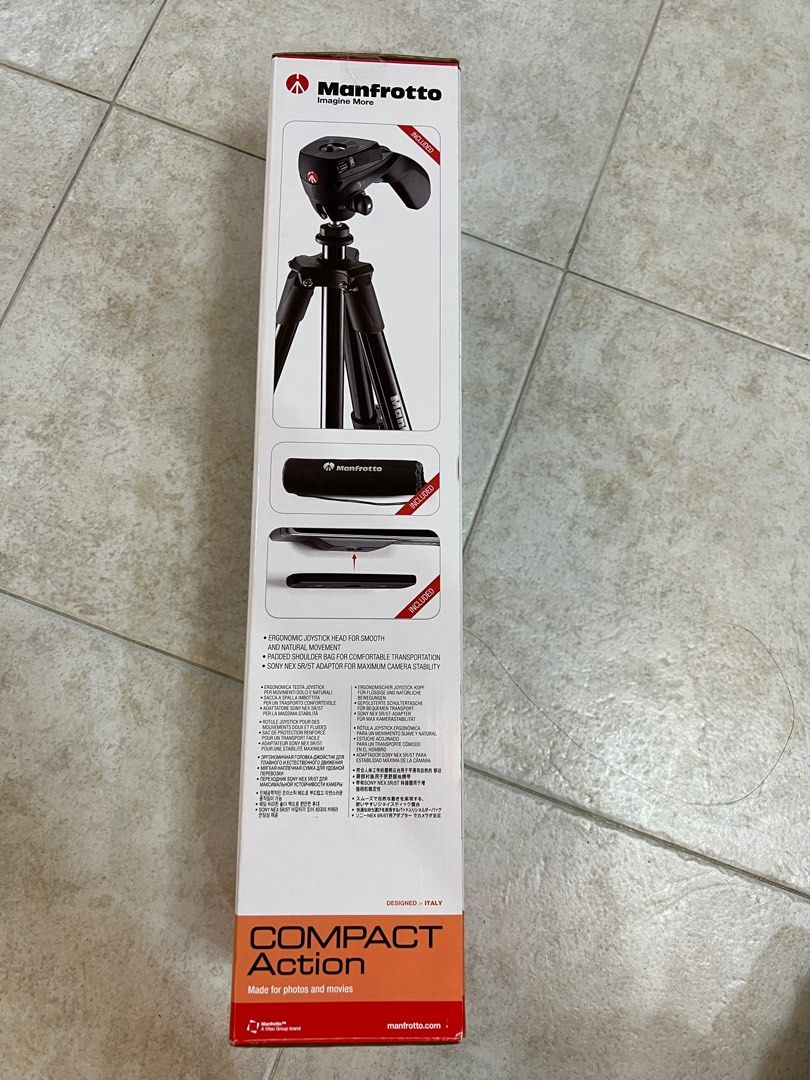 Manfrotto Compact action tripod, Photography, Photography Accessories ...