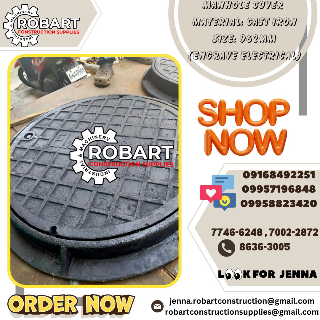Manhole cover Material: Cast iron Size: 962mm (Engrave ELECTRICAL ...