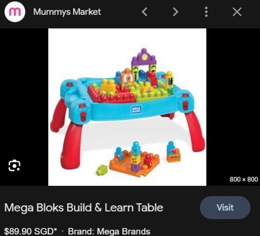 Mega blocks build and learn table, Babies & Kids, Infant Playtime on ...