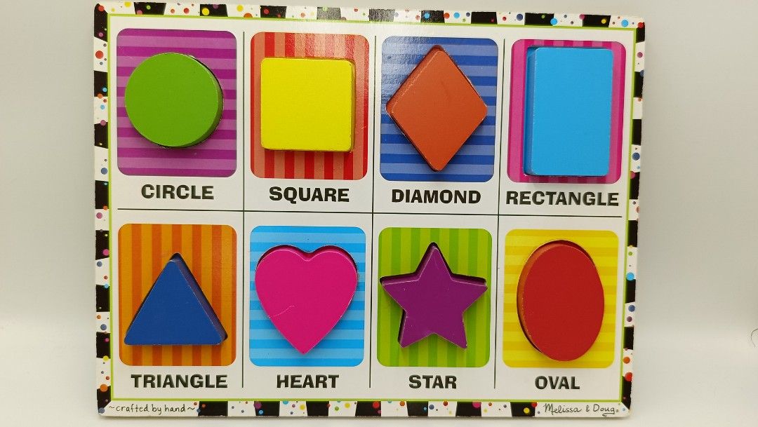 Melissa & Doug Shapes Chunky Puzzle, Hobbies & Toys, Toys & Games on ...