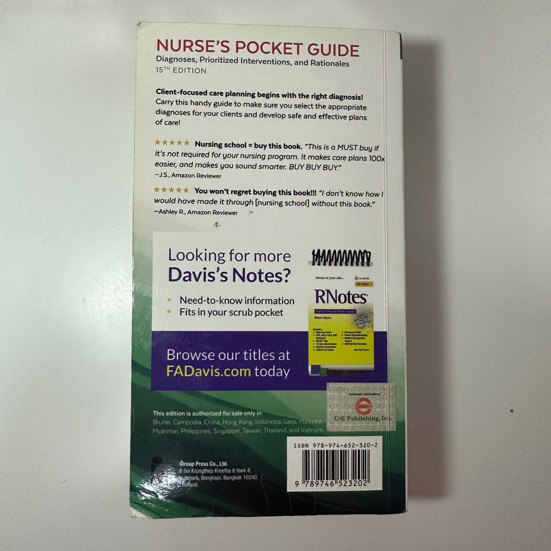 NANDA NURSE'S POCKET GUIDE 15TH EDITION, Hobbies & Toys, Books ...
