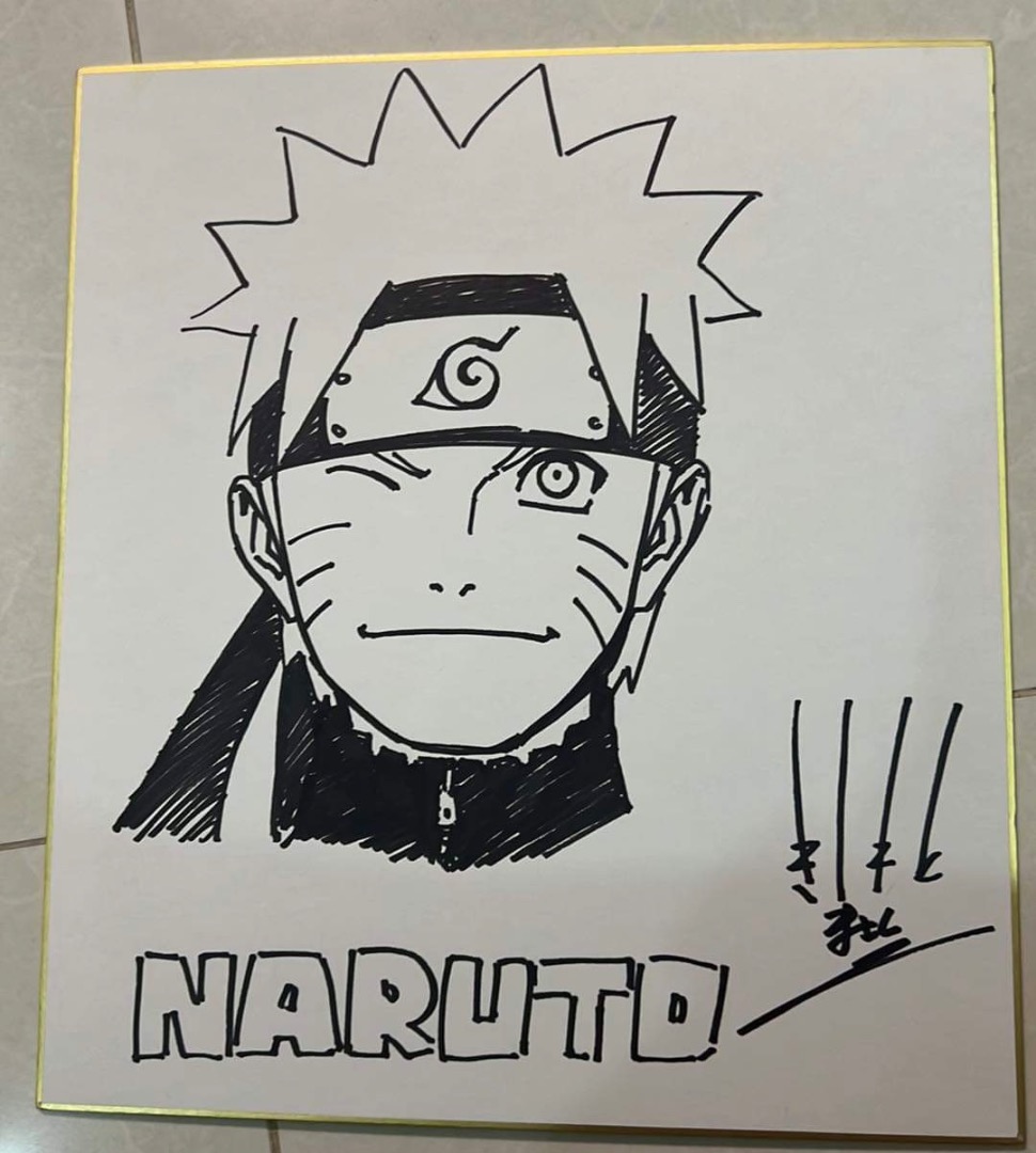 Naruto signed Shikishi, Hobbies & Toys, Books & Magazines, Comics ...