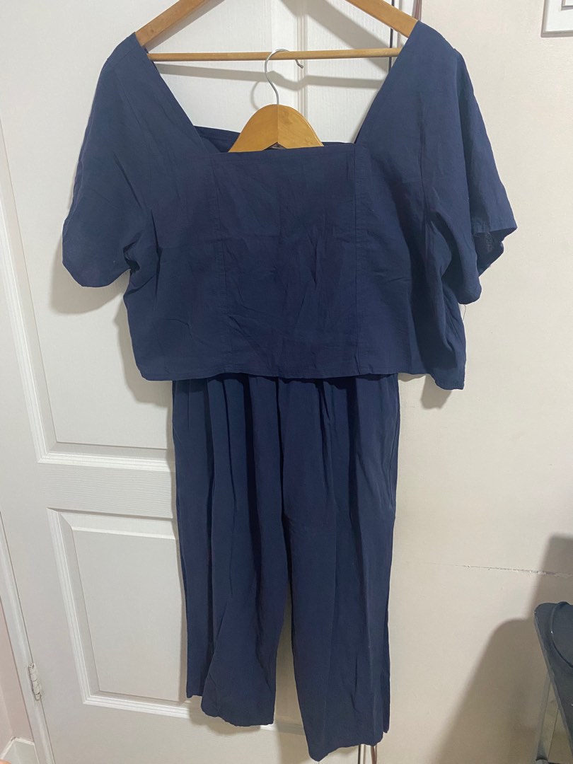 Navy Blue Coords Pants, Women's Fashion, Dresses & Sets, Sets or ...