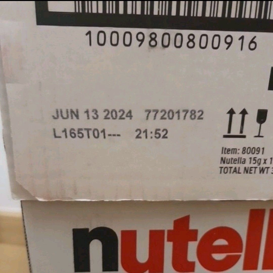 Nutella 12/24/36 Packs Single Serving Portion (15g) Mini Hazelnut ...