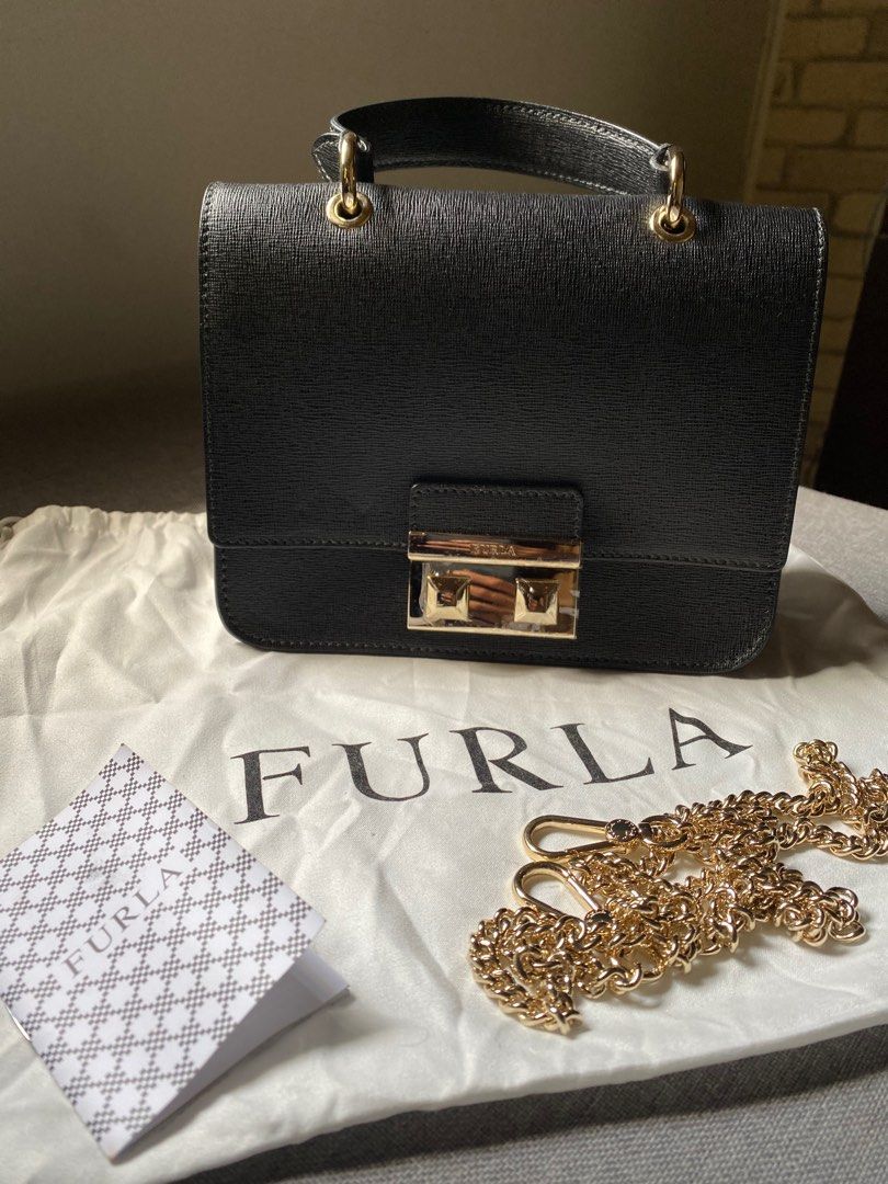 Original Furla Bella Mini Top Handle, Luxury, Bags & Wallets on Carousell