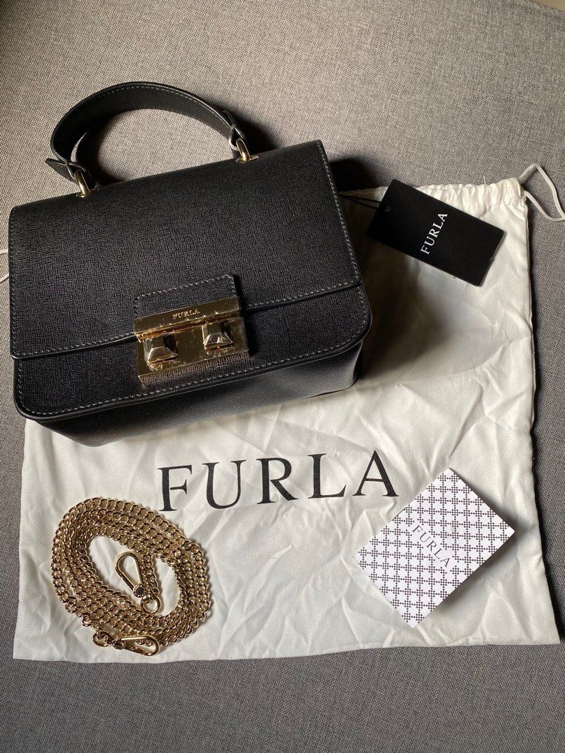 Original Furla Bella Mini Top Handle, Luxury, Bags & Wallets on Carousell