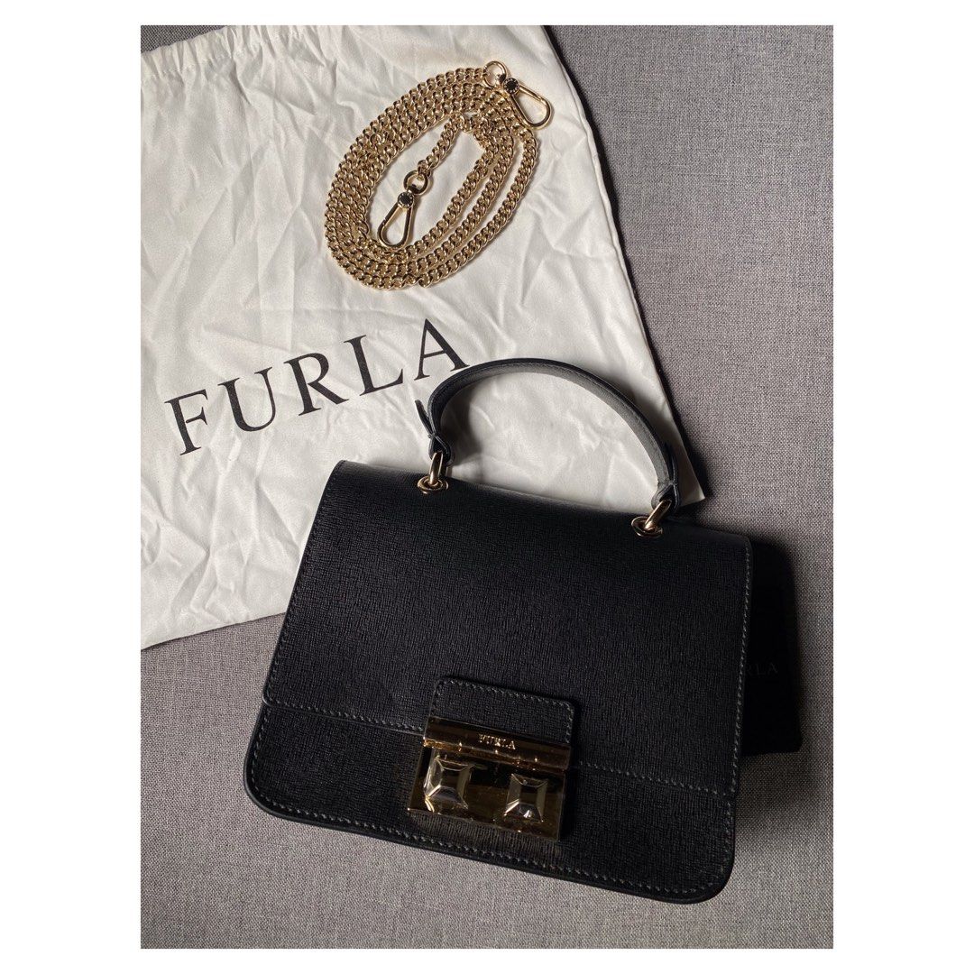 Original Furla Bella Mini Top Handle, Luxury, Bags & Wallets on Carousell