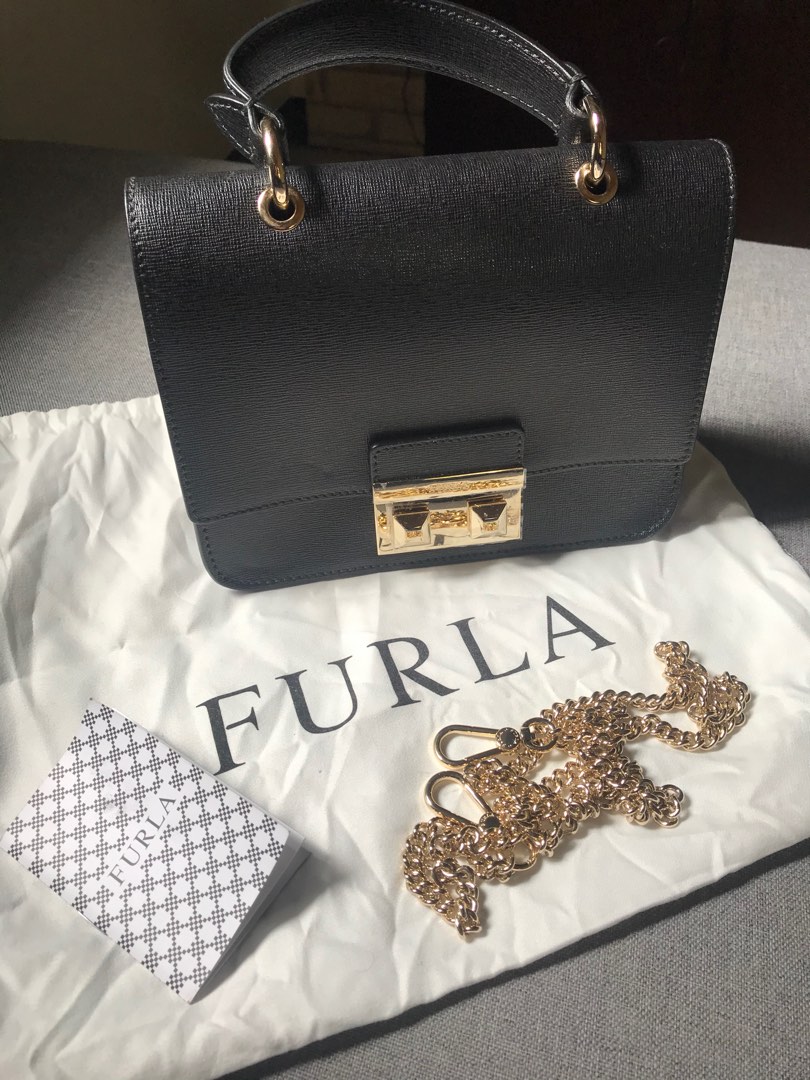 Original Furla Bella Mini Top Handle, Luxury, Bags & Wallets on Carousell
