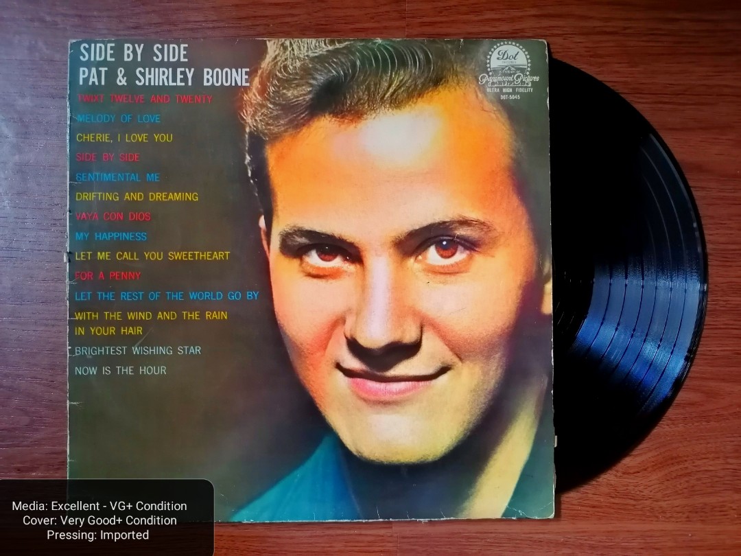 Pat and Shirley Boone Side By Side Vinyl Record Original Vinyl Records ...