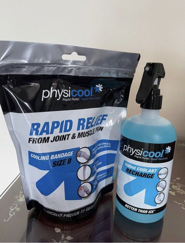 Physicool Cooling Bandage (Size B) and Coolant (500ml) bundle, Health ...