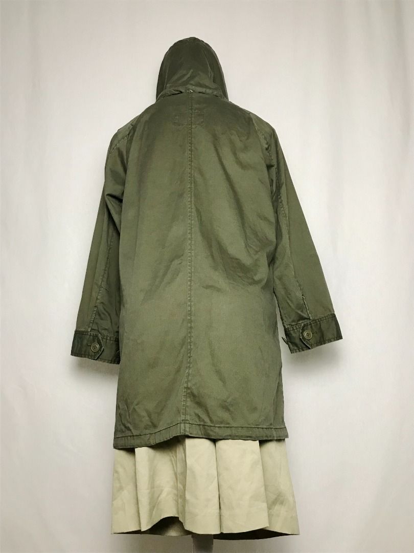 Pilgrim Forest Sage Drawstring Neck Light Denim Twill Trenchcoat With ...