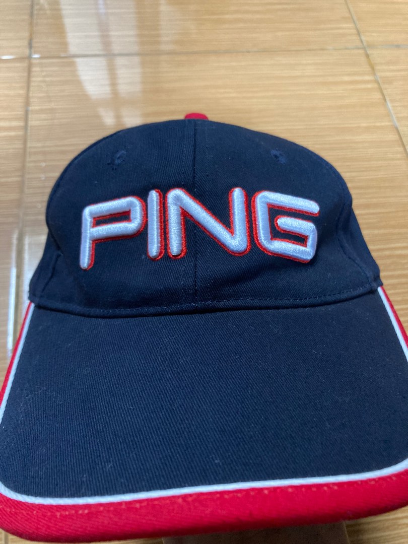 PING topi golf black red, Fesyen Pria, Aksesoris, Topi di Carousell