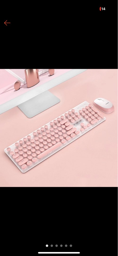 Pink keyboard and mouse, wireless, Computers & Tech, Parts ...