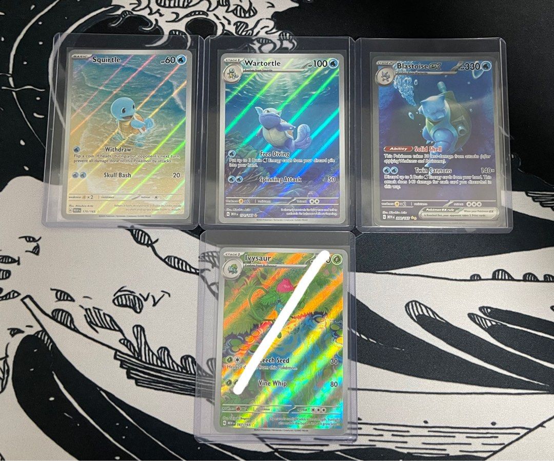 Pokemon 151 Blastoise SIR, Wartortle AR, Squirtle AR, Ivysaur AR ...