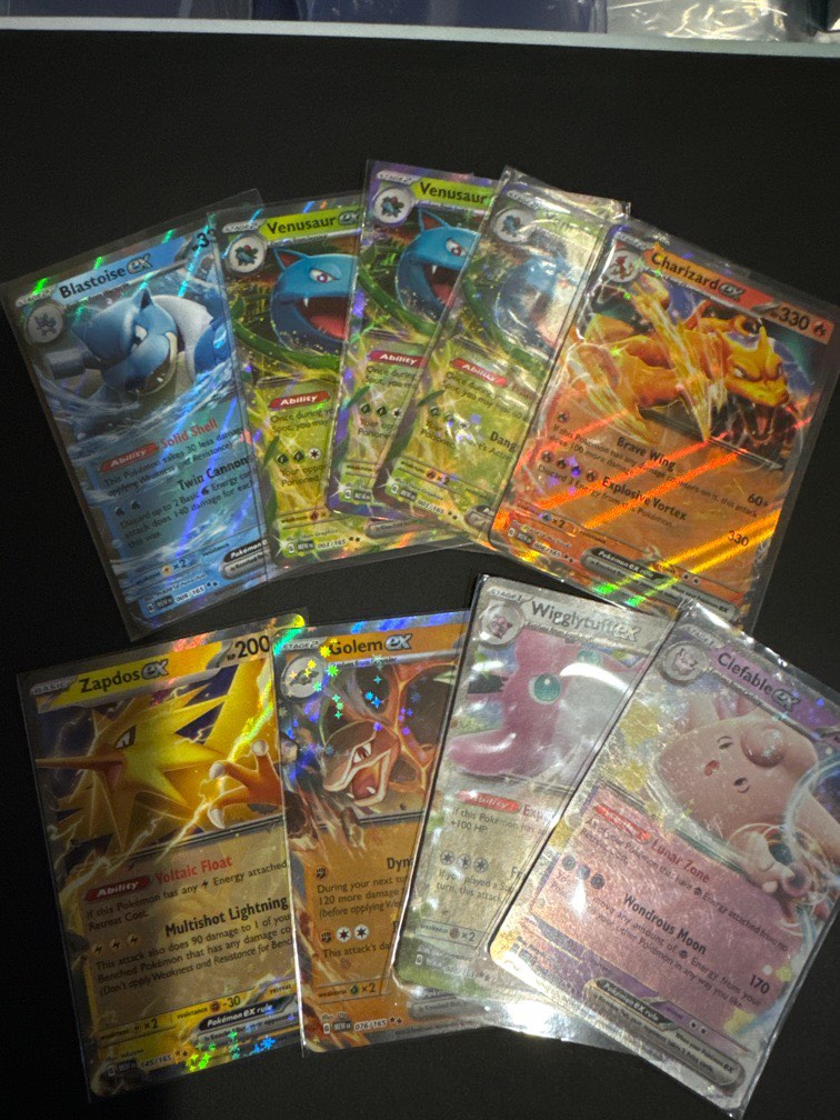 Pokemon 151 ex, chairzard ex | blastoise ex | venusaur ex | zapdos ex ...