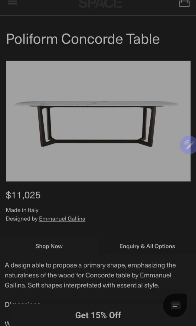 Poliform Concorde Dining Table, Furniture & Home Living, Furniture ...